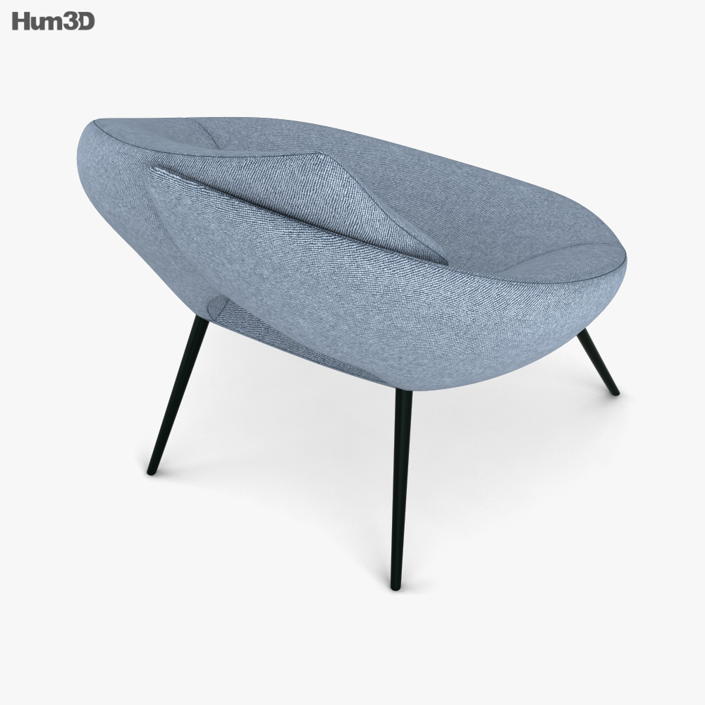 Bonaldo Lock Armchair 3D model - Download in MAX, OBJ, FBX, C4D