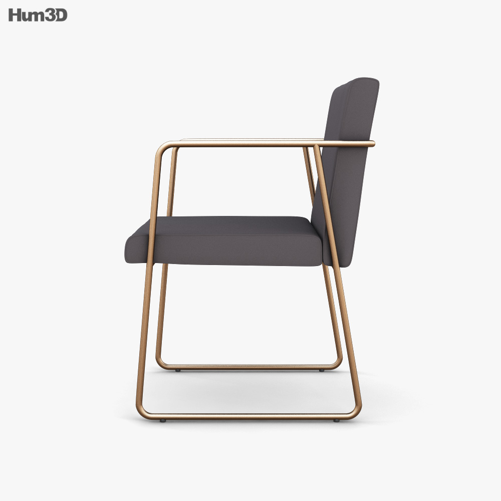 CB2 Rouka Dining armchair 3D model - Download in MAX, OBJ, FBX, C4D