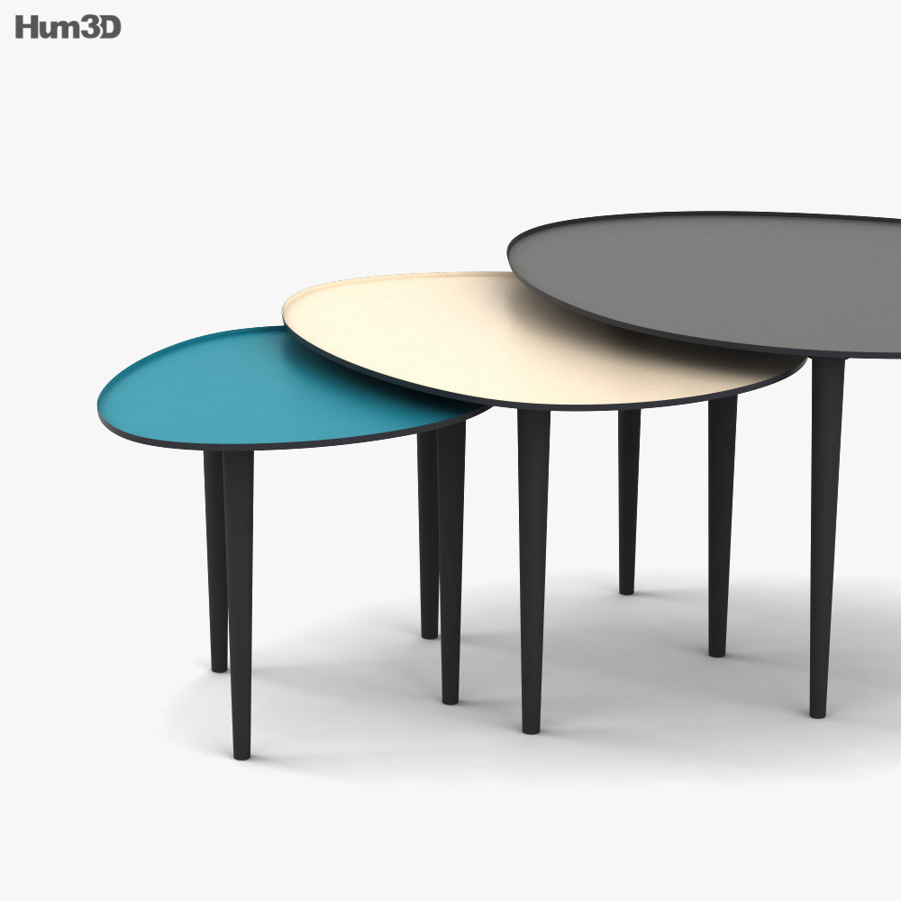 CB2 Lucent Nesting Table 3D model - Download in MAX, OBJ, FBX, C4D