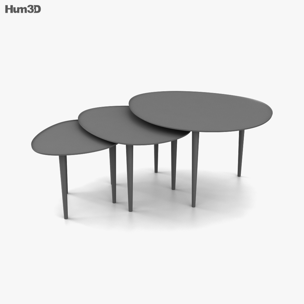 CB2 Lucent Nesting Table 3D model - Download in MAX, OBJ, FBX, C4D