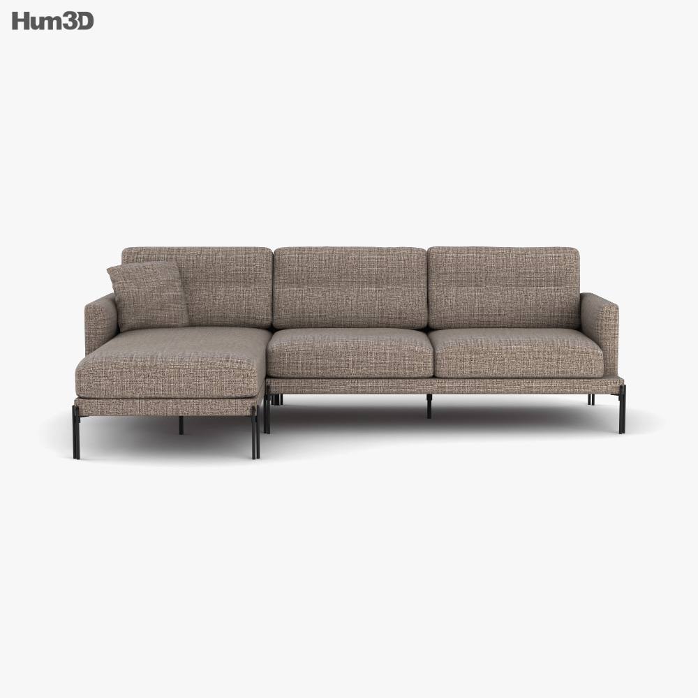 Calligaris Twin Contemporary Sofa 3D model - Download in MAX, OBJ, FBX, C4D
