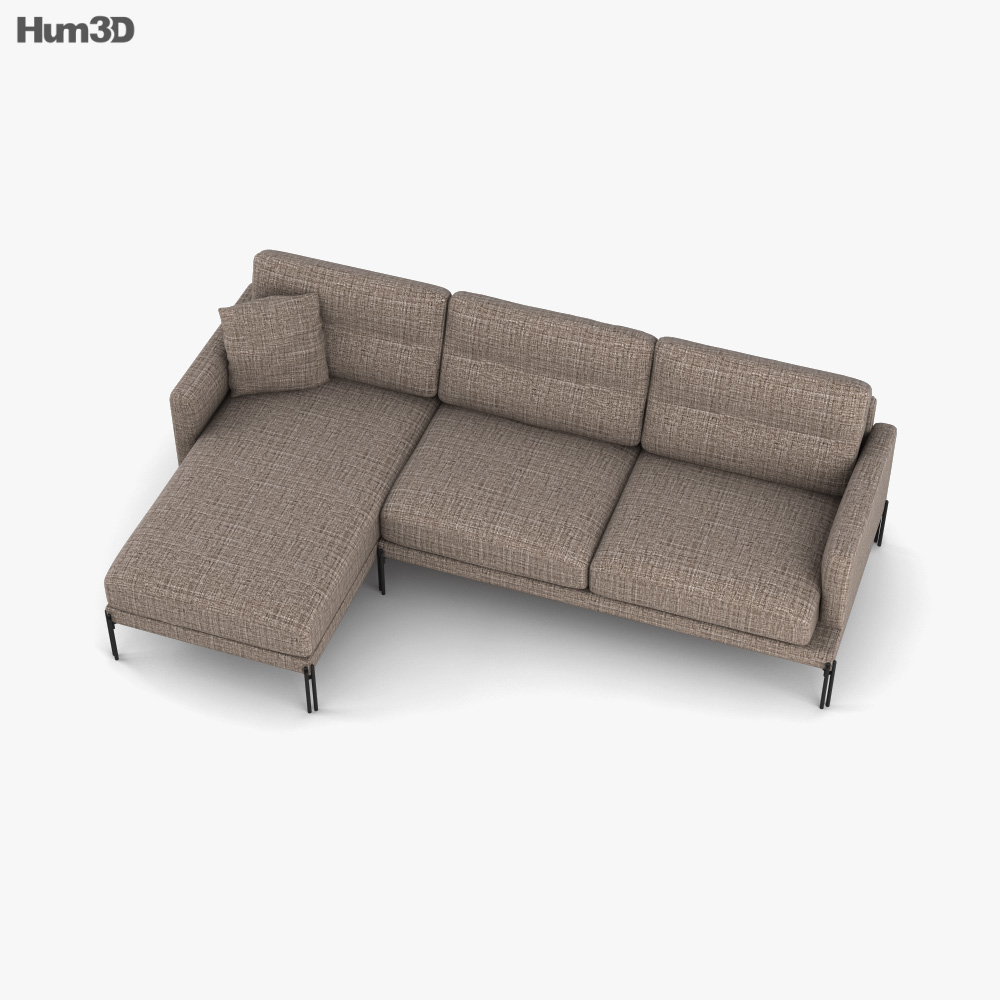 Calligaris Twin Contemporary Sofa 3D model - Download in MAX, OBJ, FBX, C4D