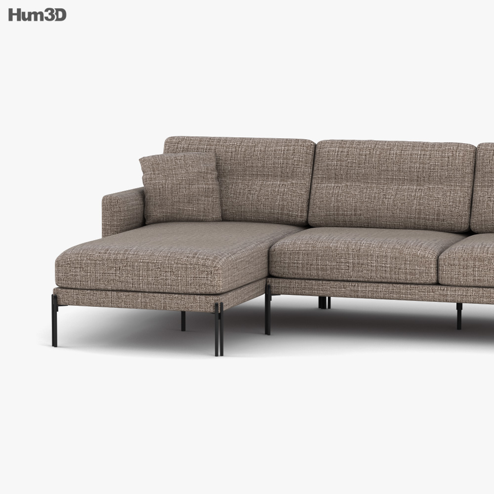 Calligaris Twin Contemporary Sofa 3D model - Download in MAX, OBJ, FBX, C4D