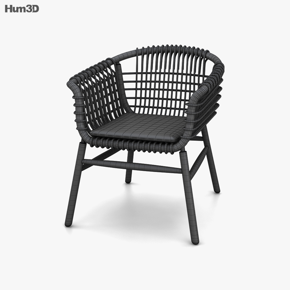 Cappellini Lukis Armchair 3D model - Download in MAX, OBJ, FBX, C4D