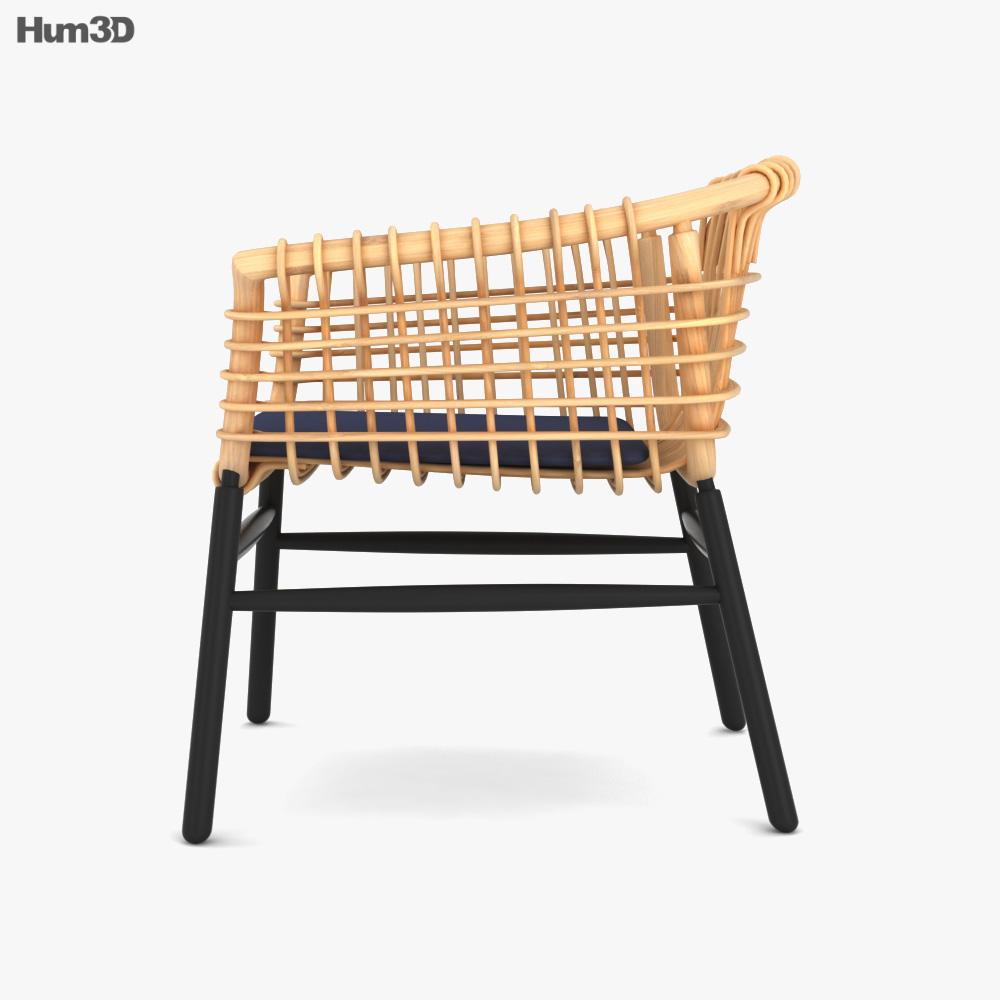 Cappellini Lukis Armchair 3D model - Download in MAX, OBJ, FBX, C4D