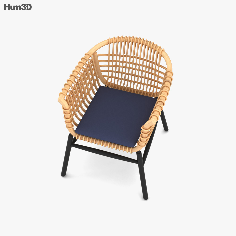 Cappellini Lukis Armchair 3D model - Download in MAX, OBJ, FBX, C4D
