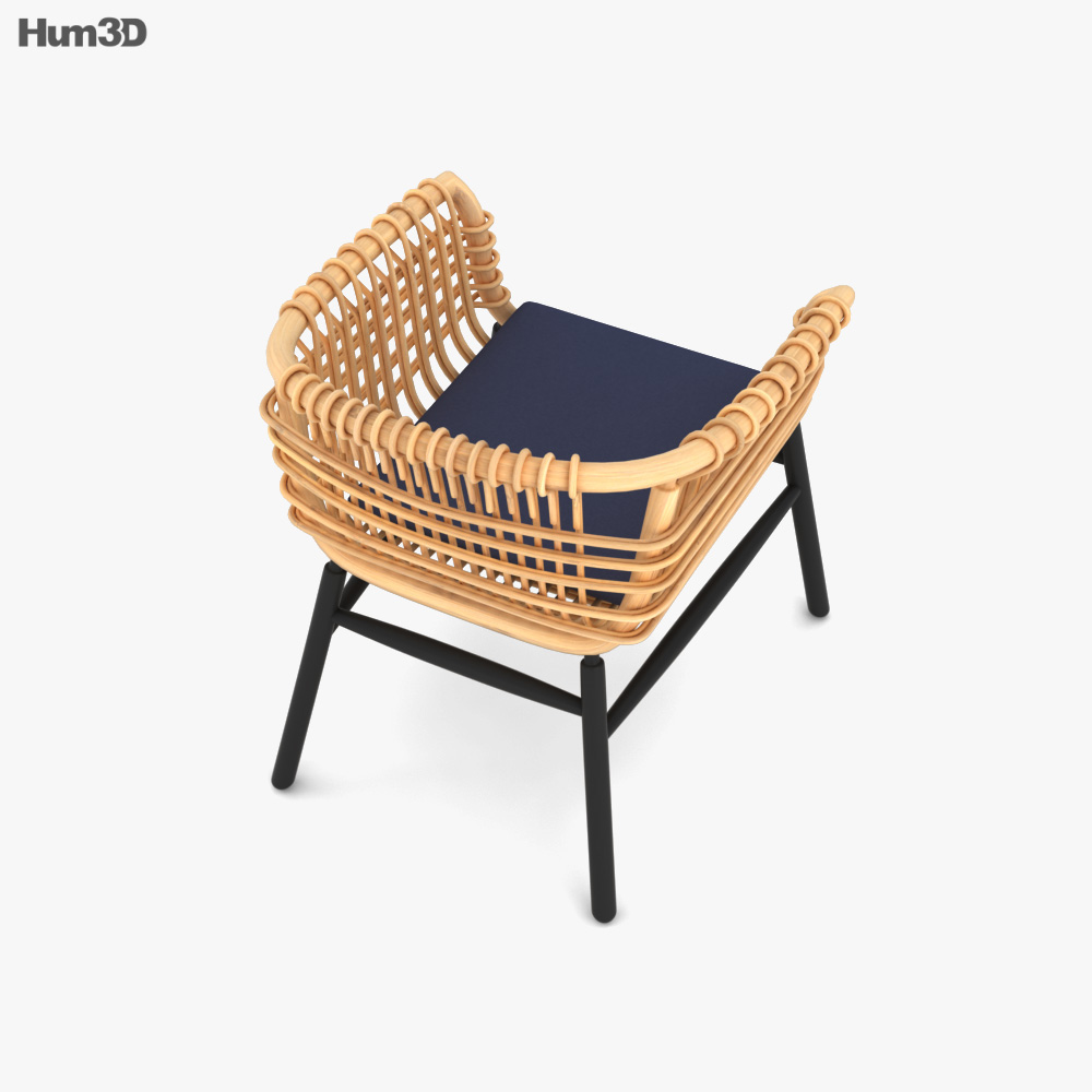 Cappellini Lukis Armchair 3D model - Download in MAX, OBJ, FBX, C4D