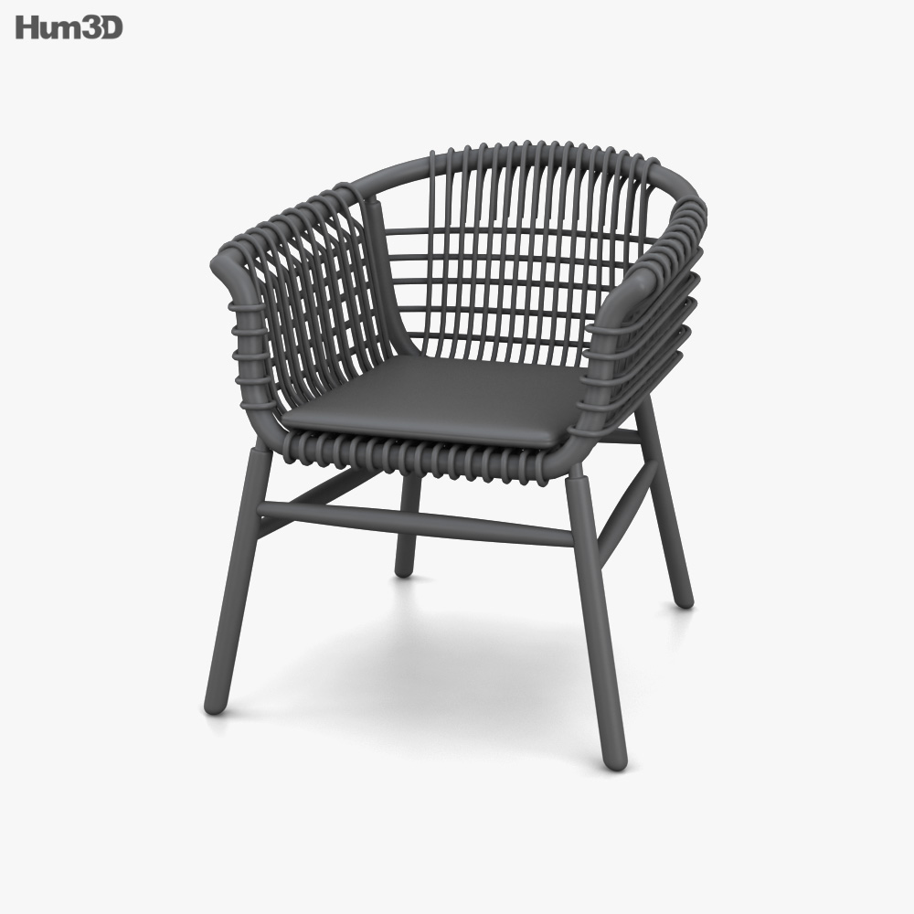 Cappellini Lukis Armchair 3D model - Download in MAX, OBJ, FBX, C4D