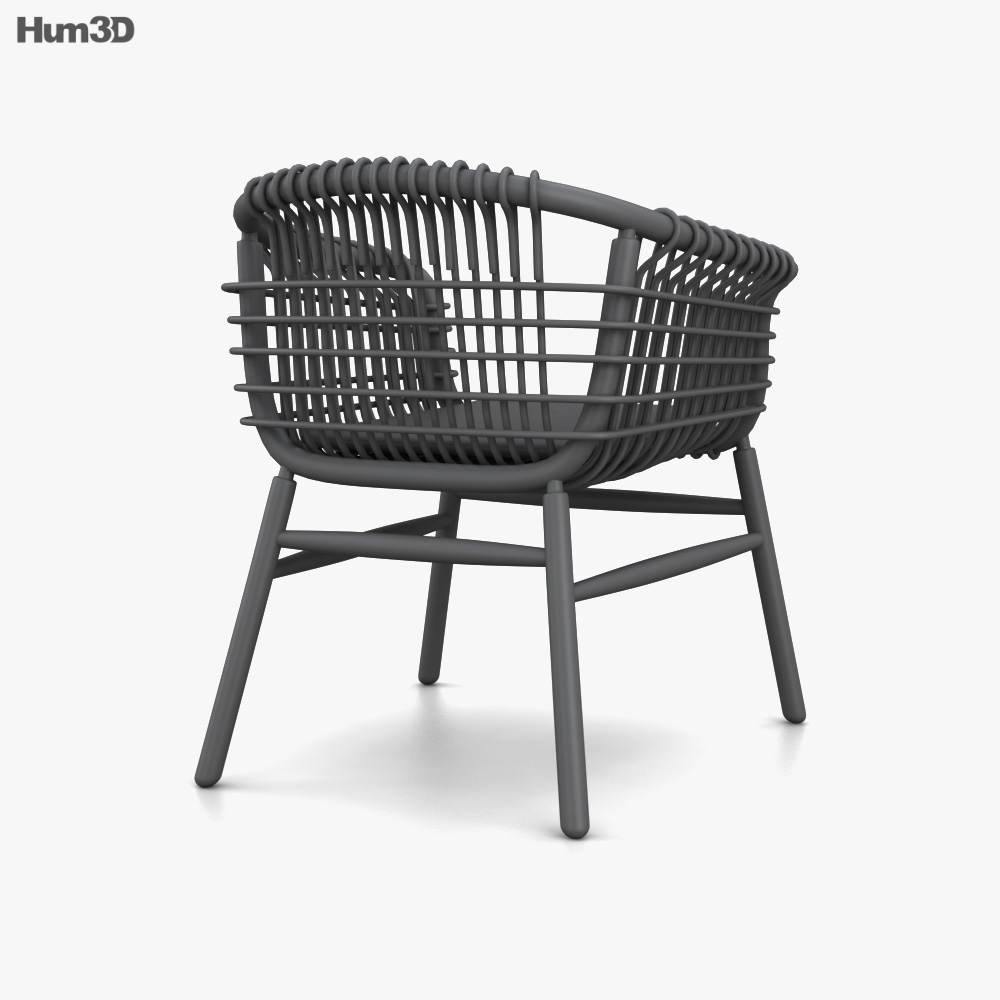 Cappellini Lukis Armchair 3D model - Download in MAX, OBJ, FBX, C4D