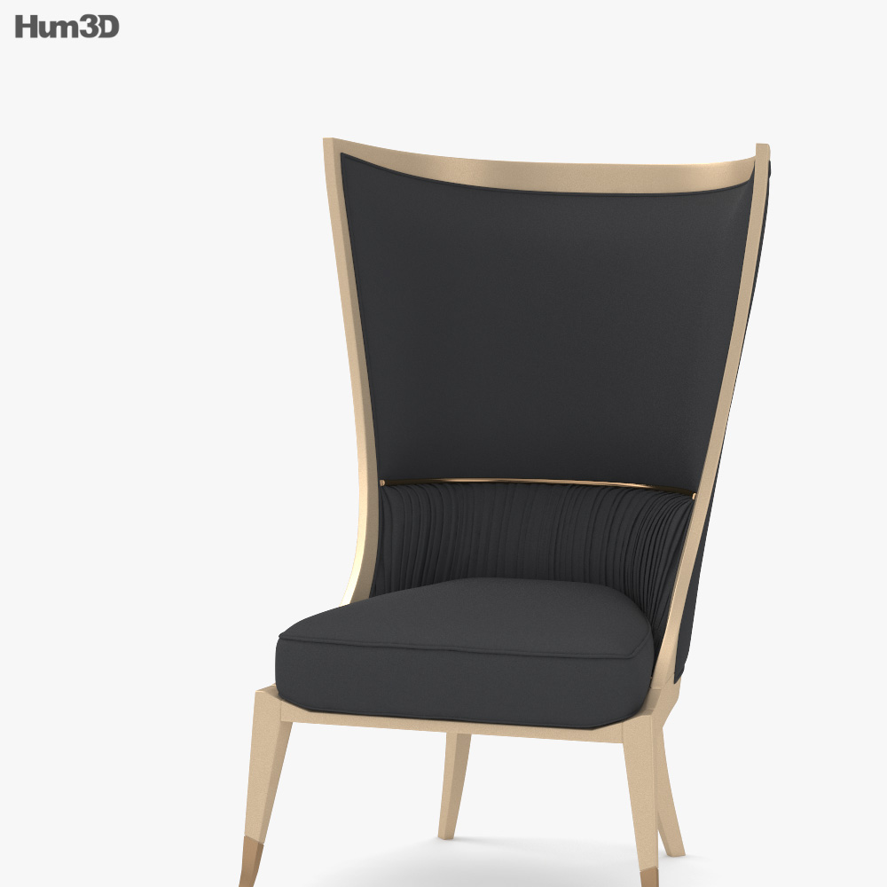Caracole Pop Your Collar Chair 3D model - Download in MAX, OBJ, FBX, C4D
