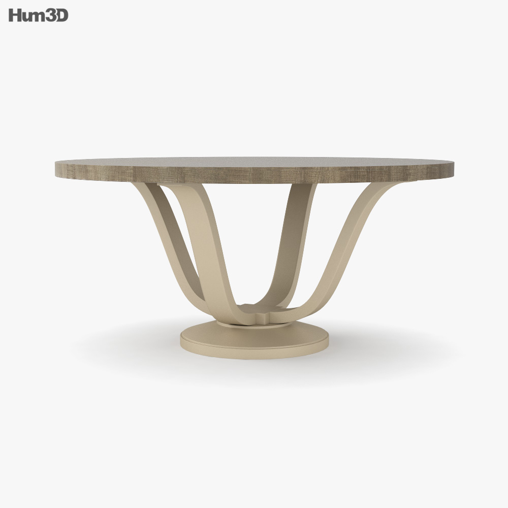 Caracole Round Dining Table 3D model - Download in MAX, OBJ, FBX, C4D