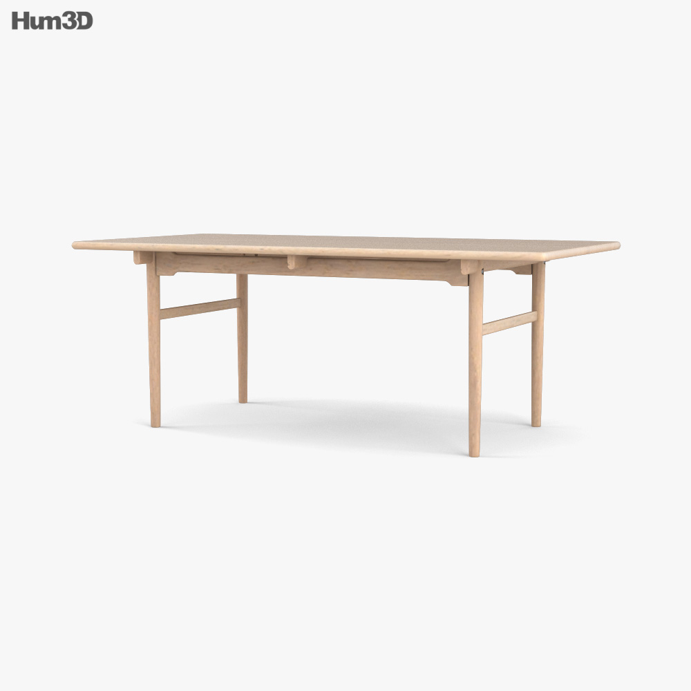 Carl Hansen and Son CH327 Dining table 3D model - Download in MAX, OBJ ...