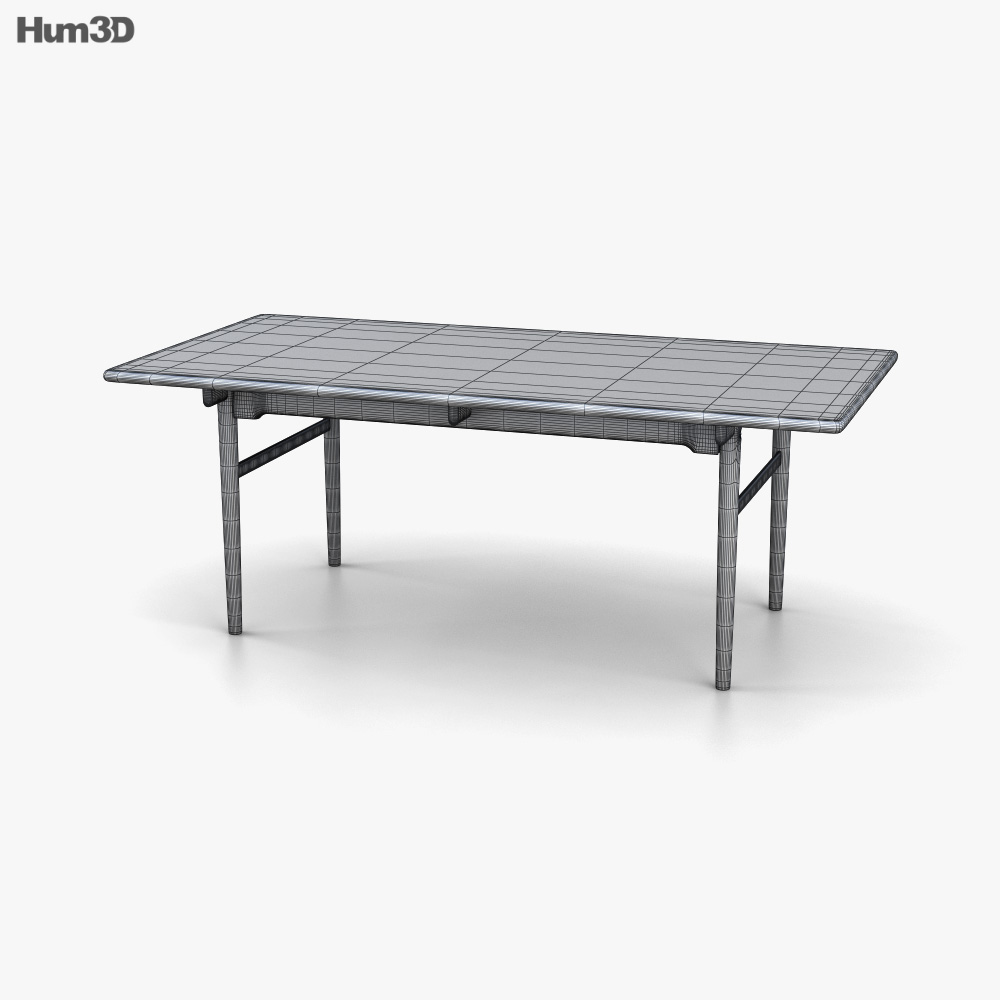 Carl Hansen and Son CH327 Dining table 3D model - Download in MAX, OBJ ...