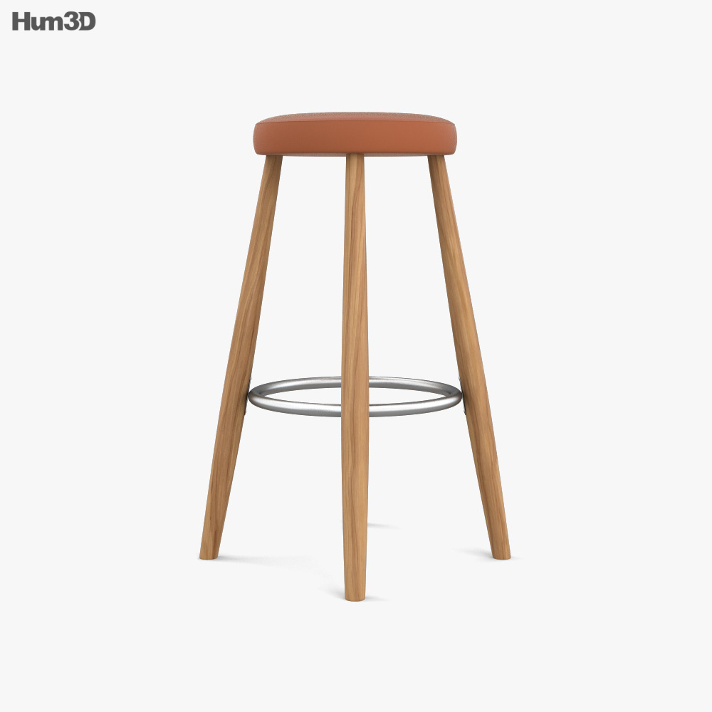 Carl Hansen and Son CH56 Bar stool 3D model - Download in MAX, OBJ, FBX, C4D