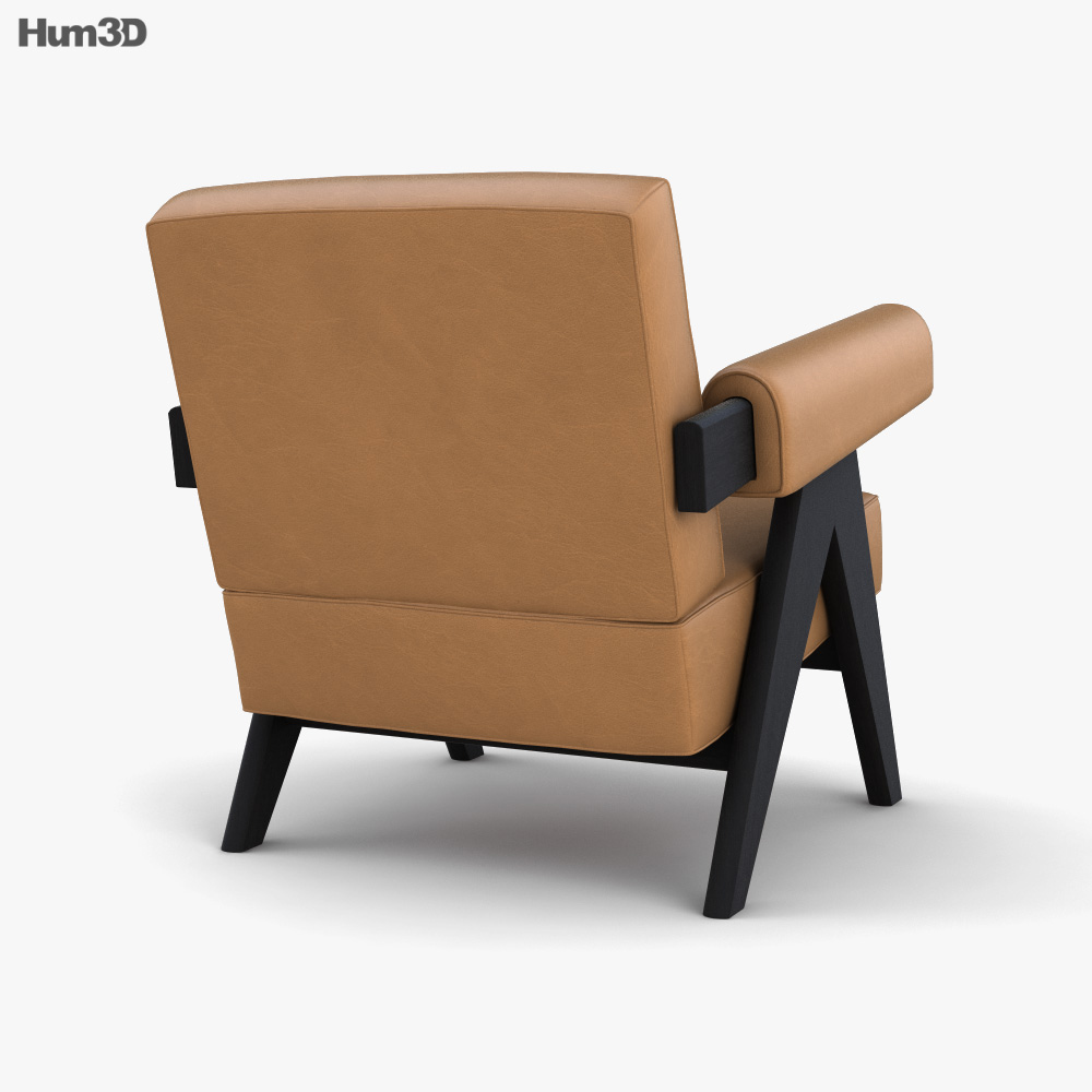 Cassina Capitol Complex Armchair 3D model - Download in MAX, OBJ, FBX, C4D