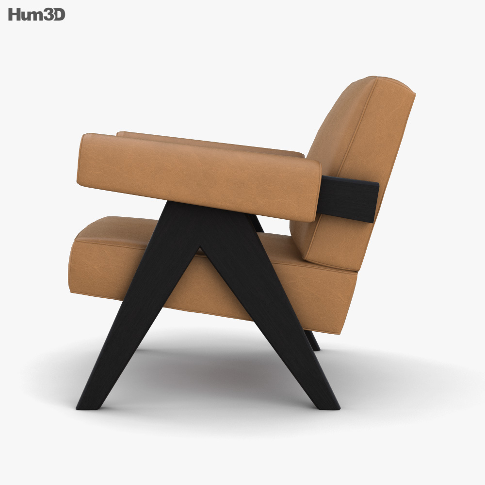 Cassina Capitol Complex Armchair 3D model - Download in MAX, OBJ, FBX, C4D