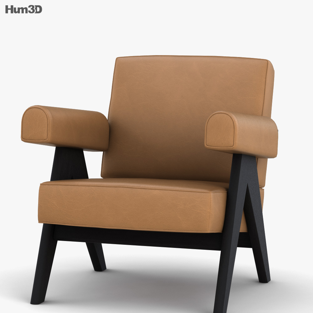 Cassina Capitol Complex Armchair 3D model - Download in MAX, OBJ, FBX, C4D