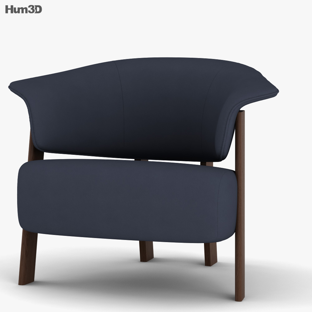 Cassina Back Wing Armchair 3D model - Download in MAX, OBJ, FBX, C4D