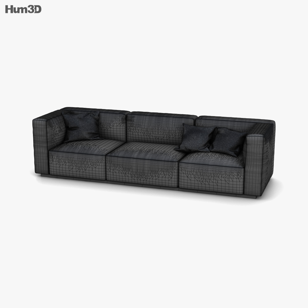 Cassina 271 Mex Cube Sofa 3D model - Download in MAX, OBJ, FBX, C4D