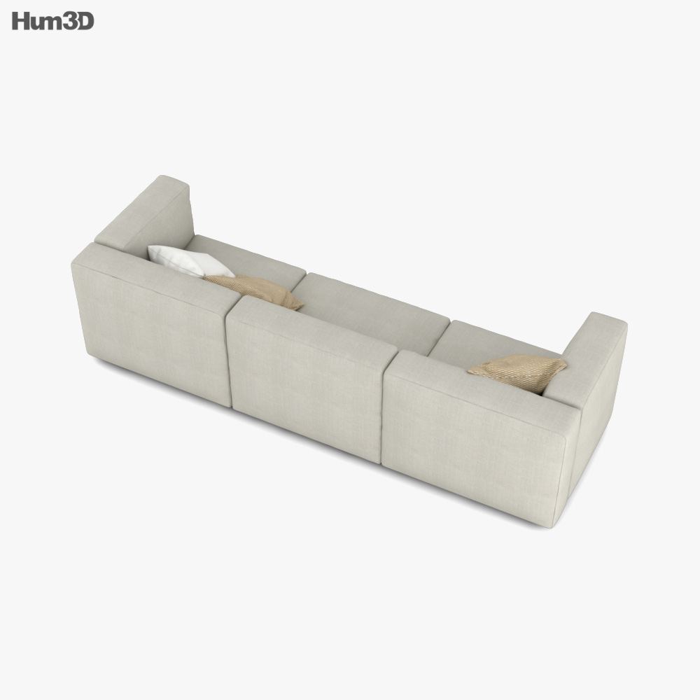Cassina 271 Mex Cube Sofa 3D model - Download in MAX, OBJ, FBX, C4D