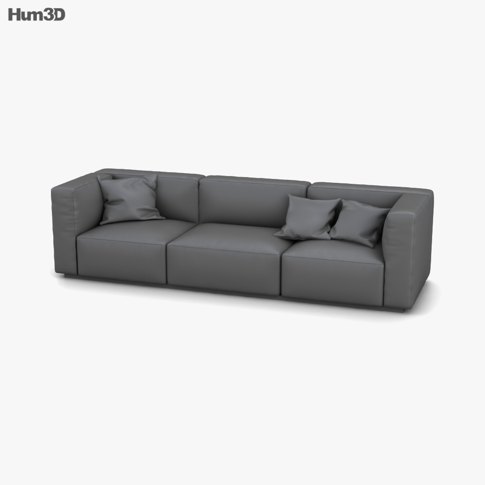 Cassina 271 Mex Cube Sofa 3D model - Download in MAX, OBJ, FBX, C4D