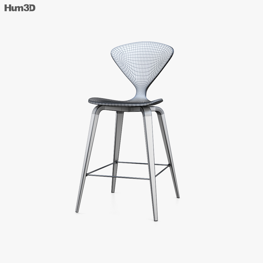 Cherner-Chair Company Cherner Bar stool 3D model - Download in MAX, OBJ ...