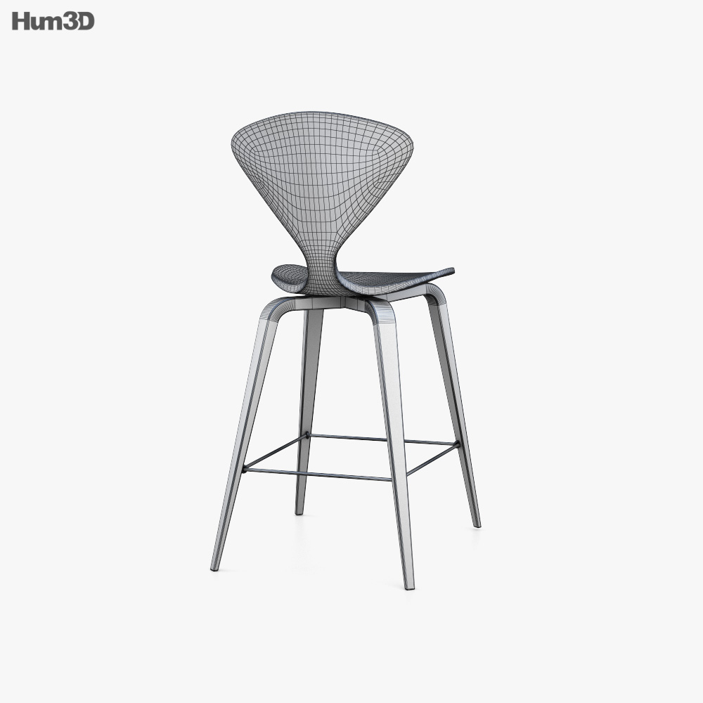 Cherner-Chair Company Cherner Bar stool 3D model - Download in MAX, OBJ ...