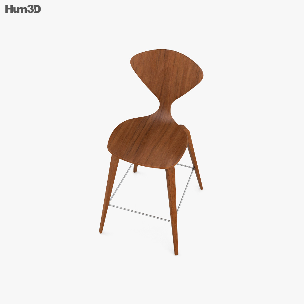 Cherner-Chair Company Cherner Bar stool 3D model - Download in MAX, OBJ ...