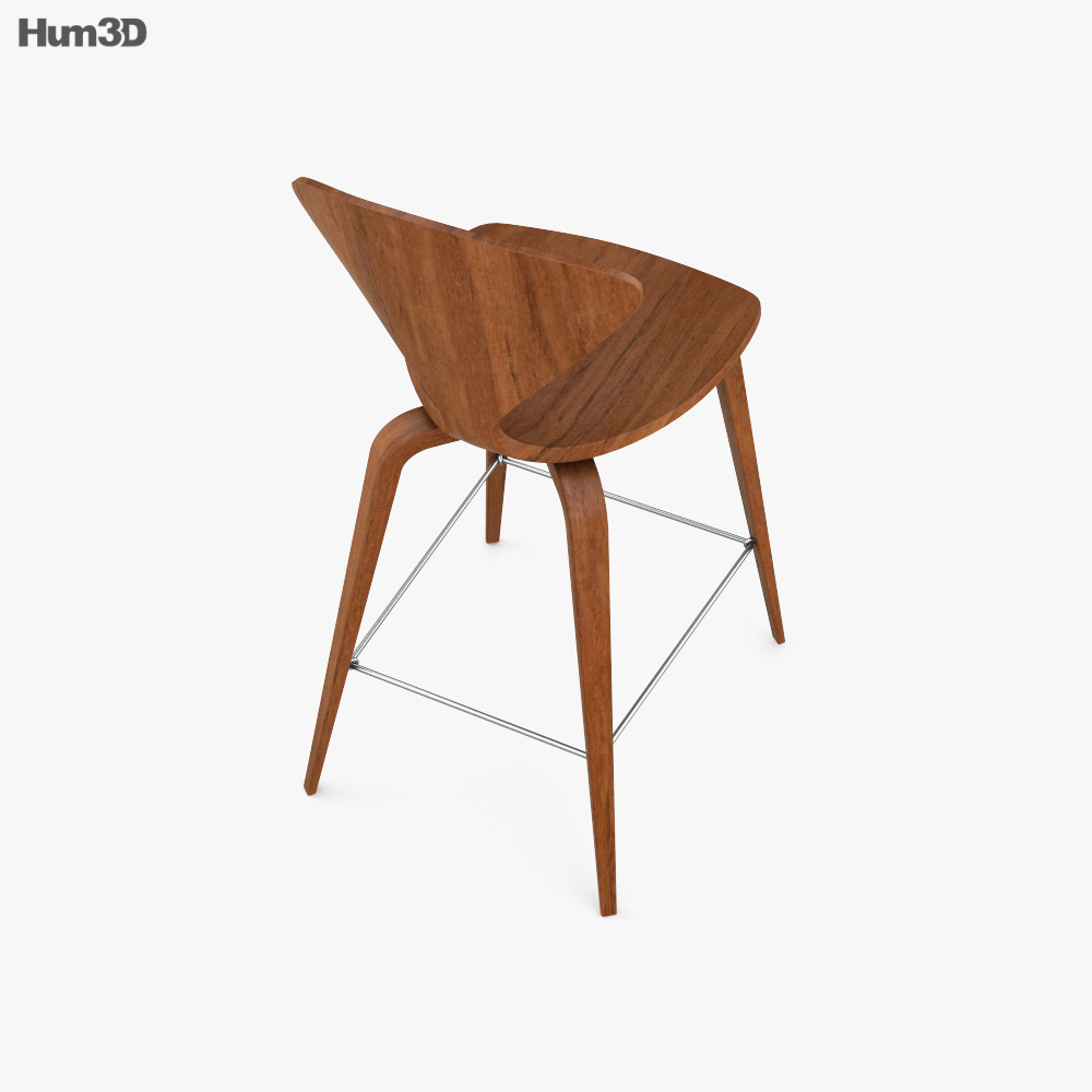 Cherner-Chair Company Cherner Bar stool 3D model - Download in MAX, OBJ ...