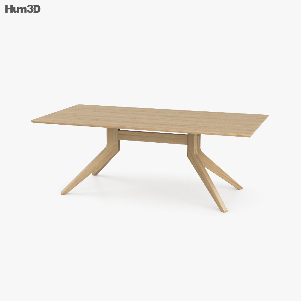 DWR Cross Fixed Table 3D model - Download in MAX, OBJ, FBX, C4D