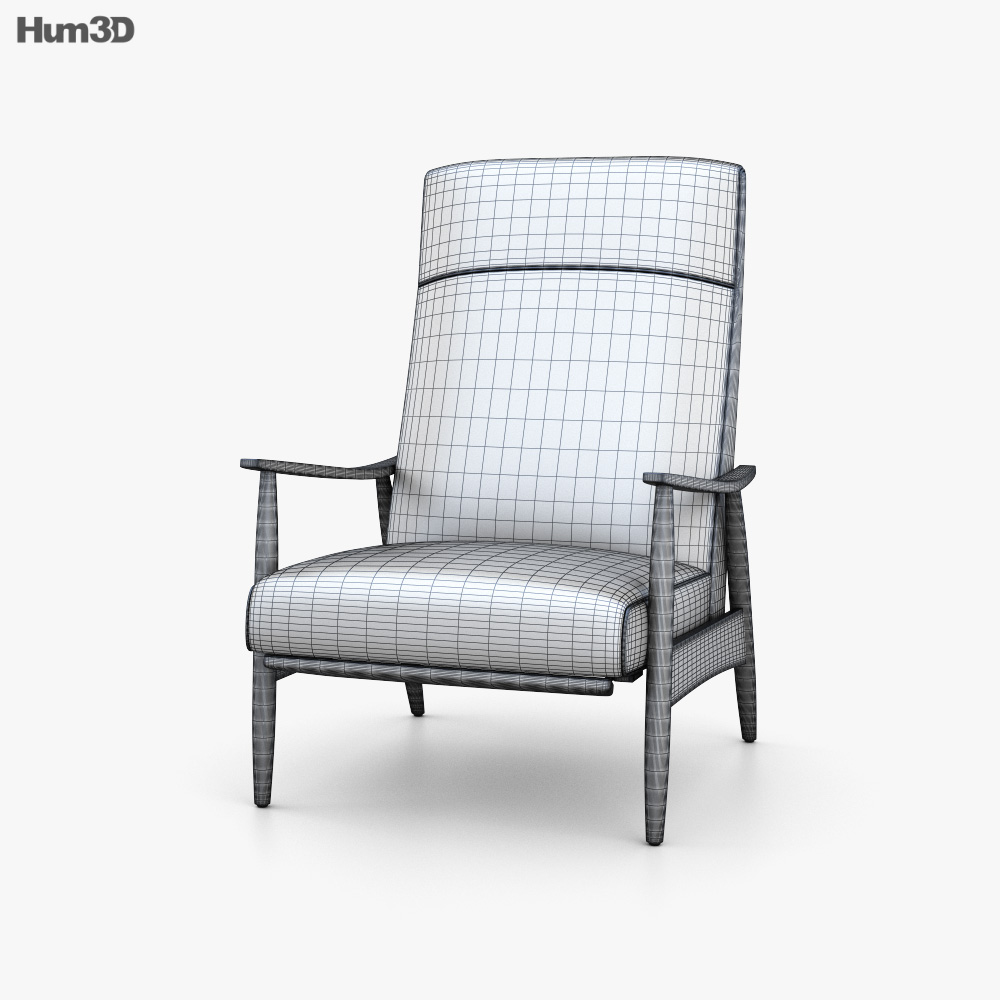 DWR Milo Baughman Recliner 74 3D model - Download in MAX, OBJ, FBX, C4D