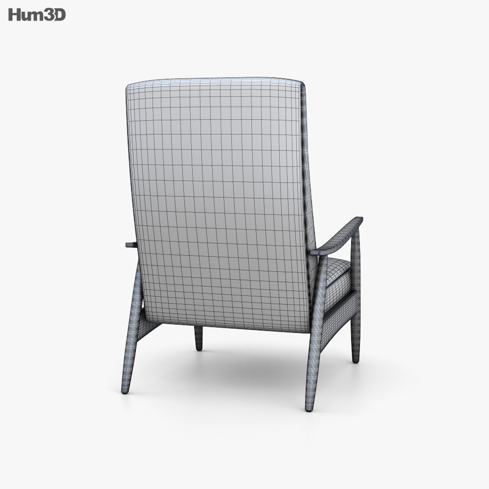 DWR Milo Baughman Recliner 74 3D model - Download in MAX, OBJ, FBX, C4D