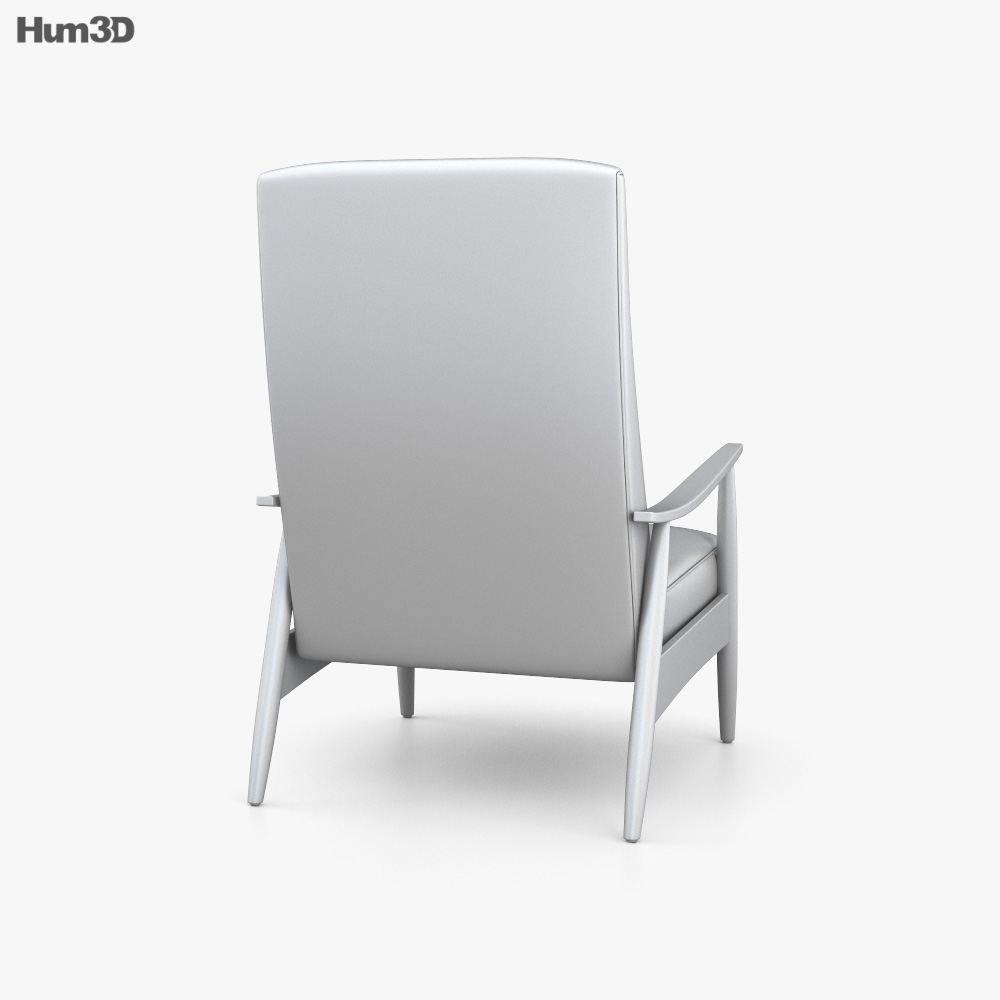 DWR Milo Baughman Recliner 74 3D model - Download in MAX, OBJ, FBX, C4D