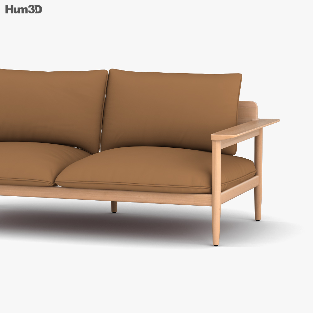 DWR Terassi Two-Seat sofa 3D model - Download in MAX, OBJ, FBX, C4D