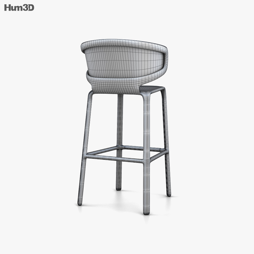 Dedon Seashell Bar stool 3D model - Download in MAX, OBJ, FBX, C4D