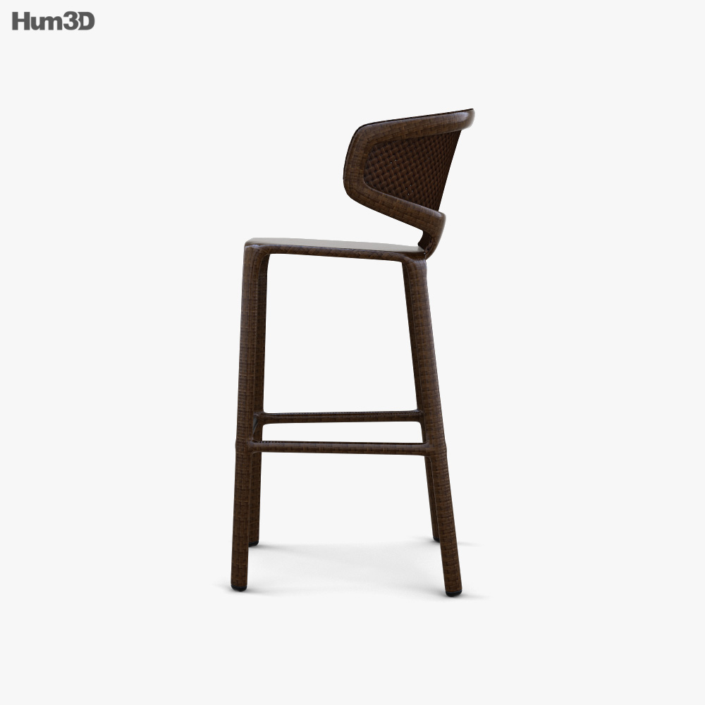 Dedon Seashell Bar stool 3D model - Download in MAX, OBJ, FBX, C4D