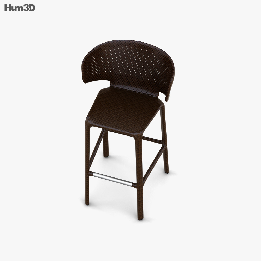 Dedon Seashell Bar stool 3D model - Download in MAX, OBJ, FBX, C4D