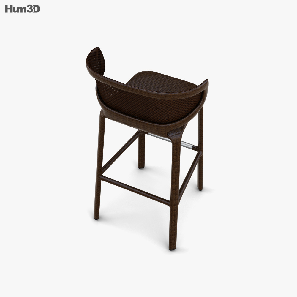 Dedon Seashell Bar stool 3D model - Download in MAX, OBJ, FBX, C4D