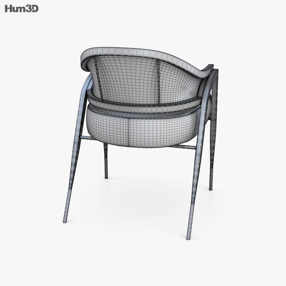 Dunbar A Frame Rattan Chair 3D model - Download in MAX, OBJ, FBX, C4D