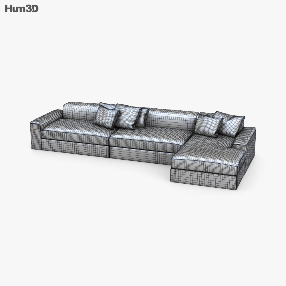 Poliform Dune Sofa 3D model - Download in MAX, OBJ, FBX, C4D