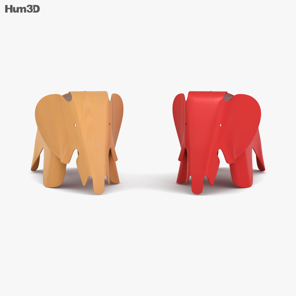 Eames Elephant Chair 3D model - Download in MAX, OBJ, FBX, C4D