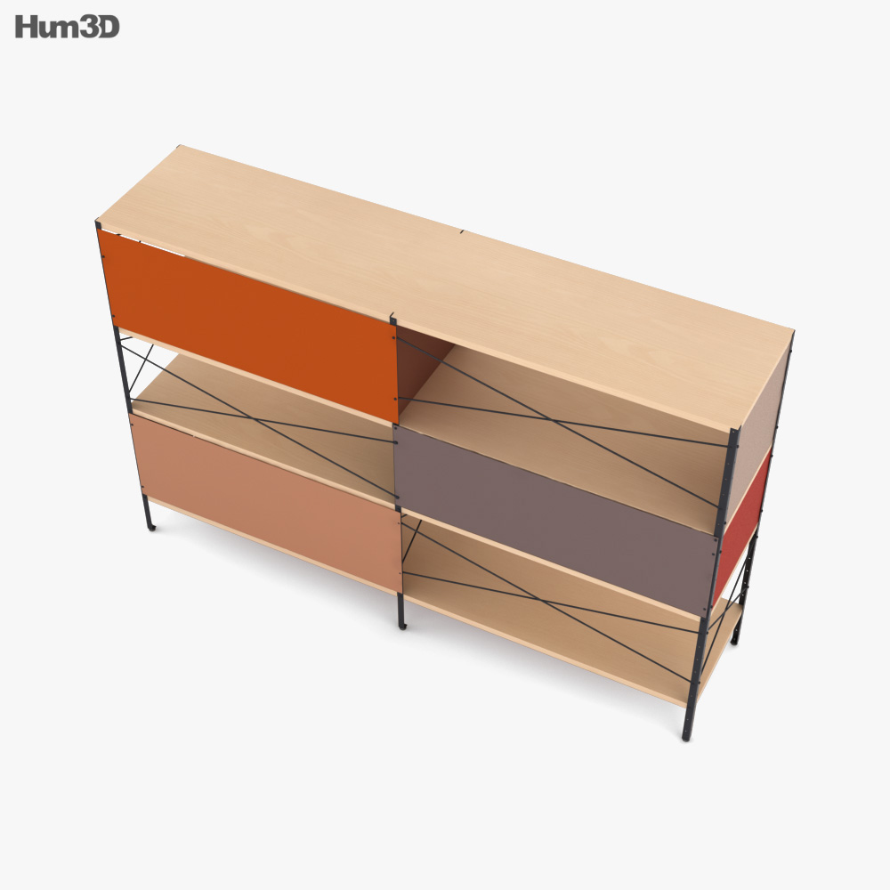 Eames Storage Unit Shelf 3D model - Download in MAX, OBJ, FBX, C4D