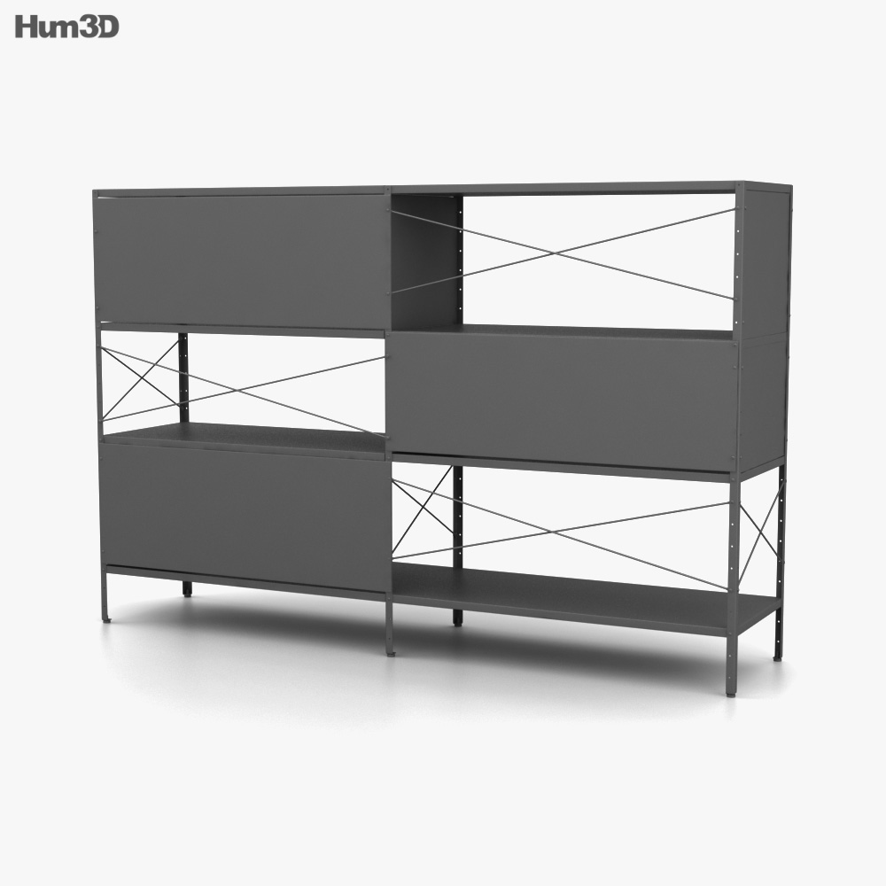 Eames Storage Unit Shelf 3D model - Download in MAX, OBJ, FBX, C4D