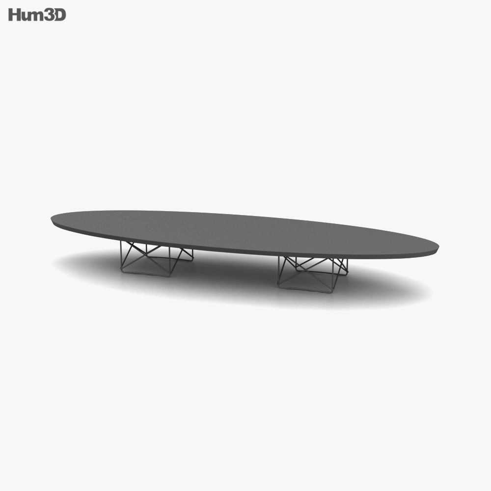 Eames Elliptical Table 3D model - Download in MAX, OBJ, FBX, C4D