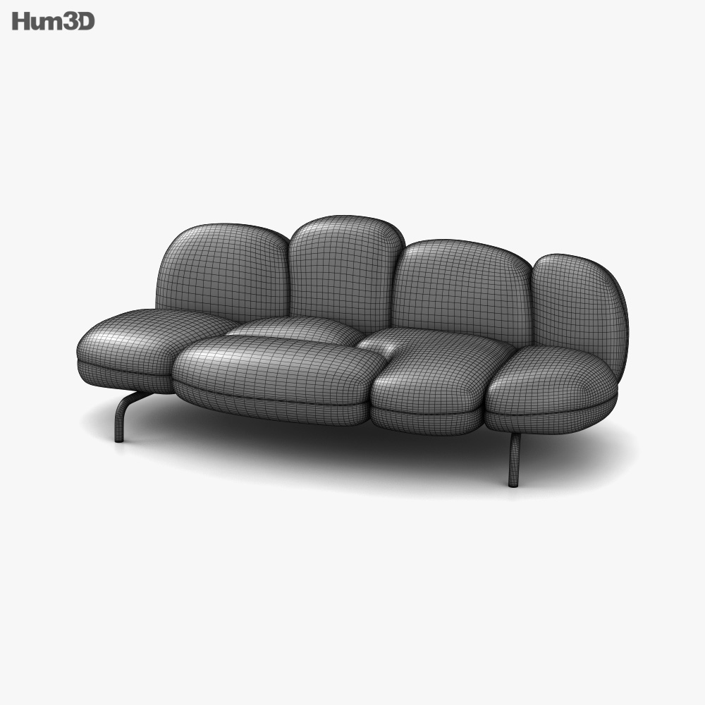 Edra Spa Cipria Sofa 3D model - Download in MAX, OBJ, FBX, C4D