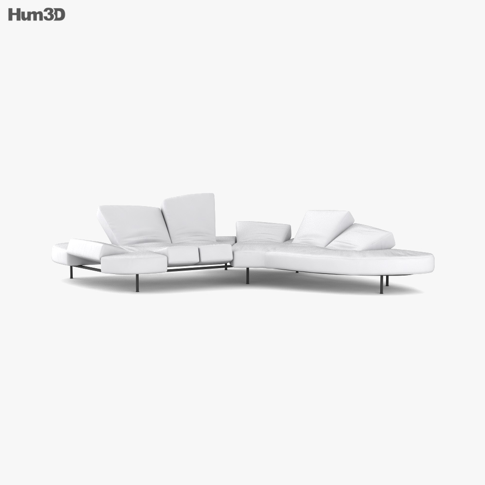 Edra Flap Sofa 3D model - Download in MAX, OBJ, FBX, C4D