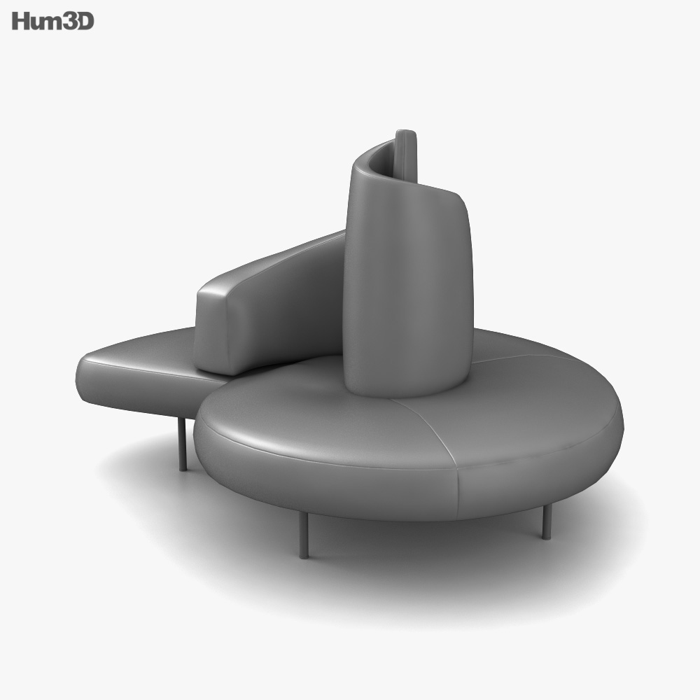 Edra Red Tatlin Sofa 3D model - Download in MAX, OBJ, FBX, C4D