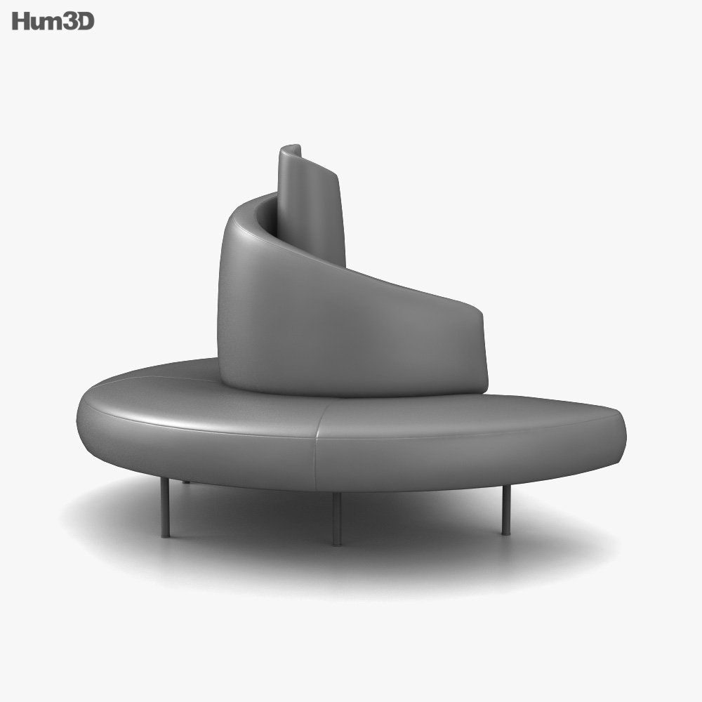 Edra Red Tatlin Sofa 3D model - Download in MAX, OBJ, FBX, C4D