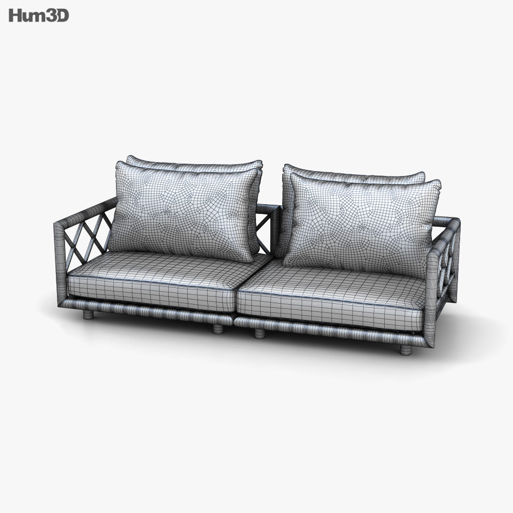 Eichholtz Mandelieu Sofa 3D model - Download in MAX, OBJ, FBX, C4D