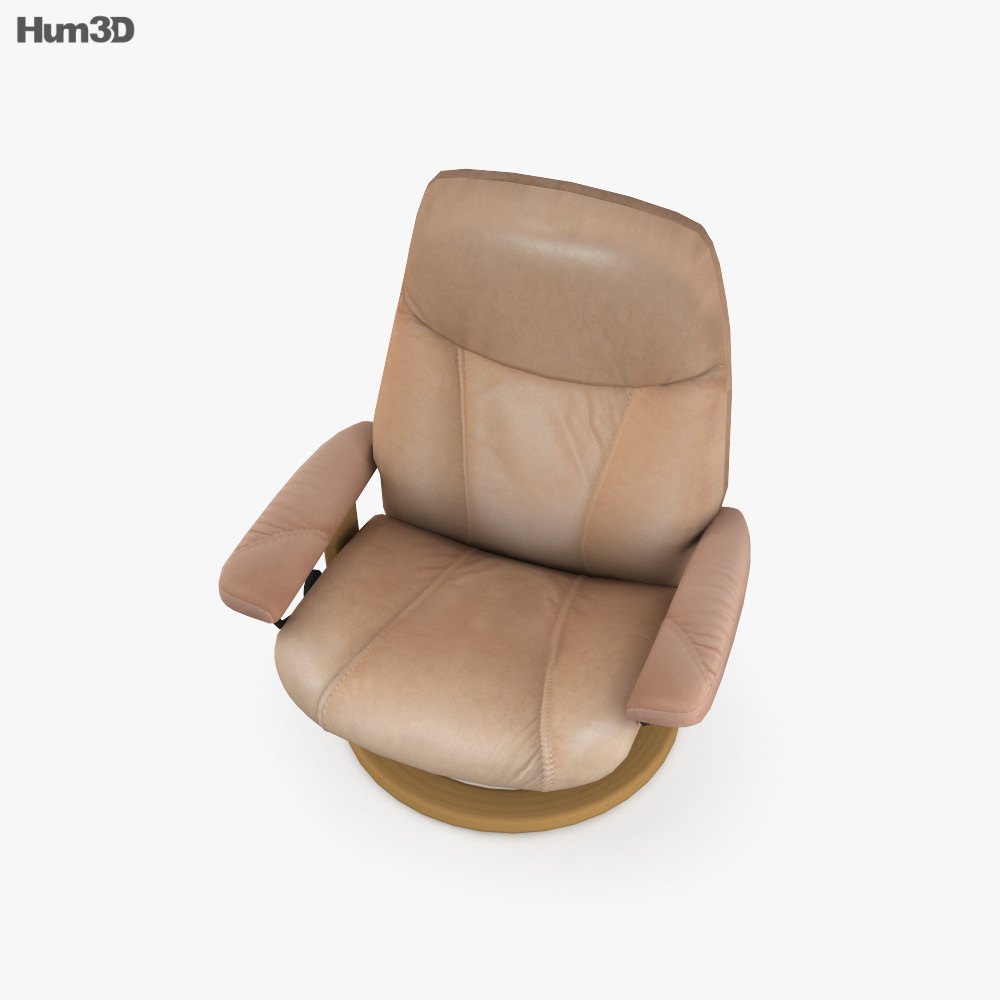 Ekornes Ambassador Chair 3D model - Download in MAX, OBJ, FBX, C4D